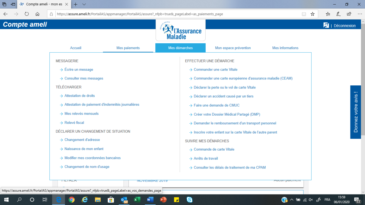 What you can get from your CPAM personal account on www.ameli.fr - BH ...