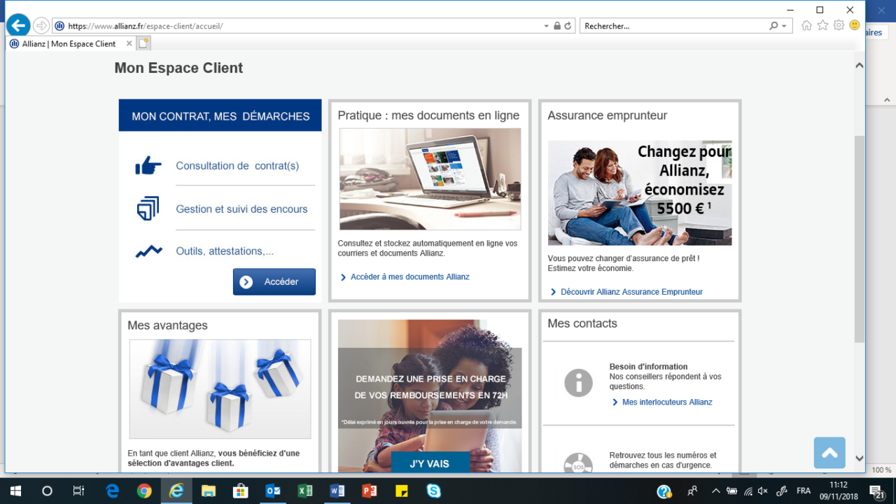 Allianz online customer account - BH Assurances